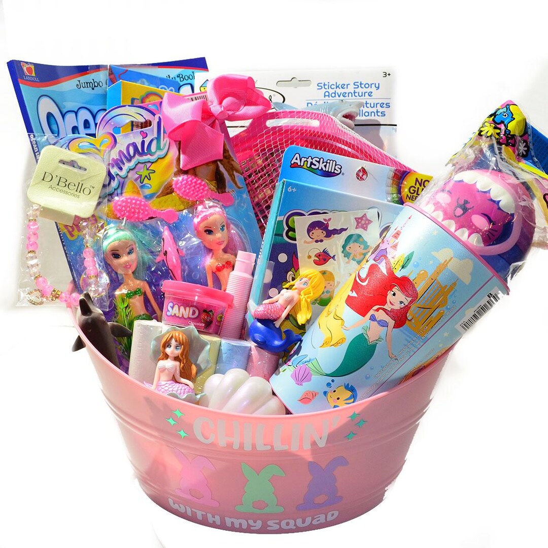 Deluxe Girls/mermaid Easter Basket; Prefilled Easter Basket; Kids Toy ...