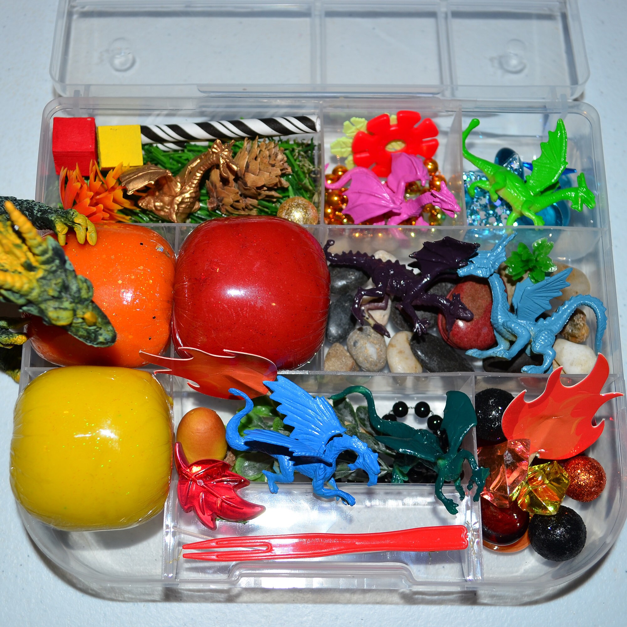 Dragons Playdough Kit Sensory Bin Montessori Busy Box - Etsy