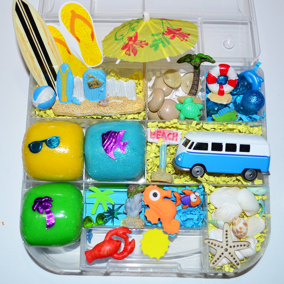 Beach/summer/beach Trip Playdough Sensory Kit Themed Playdough Kit ...