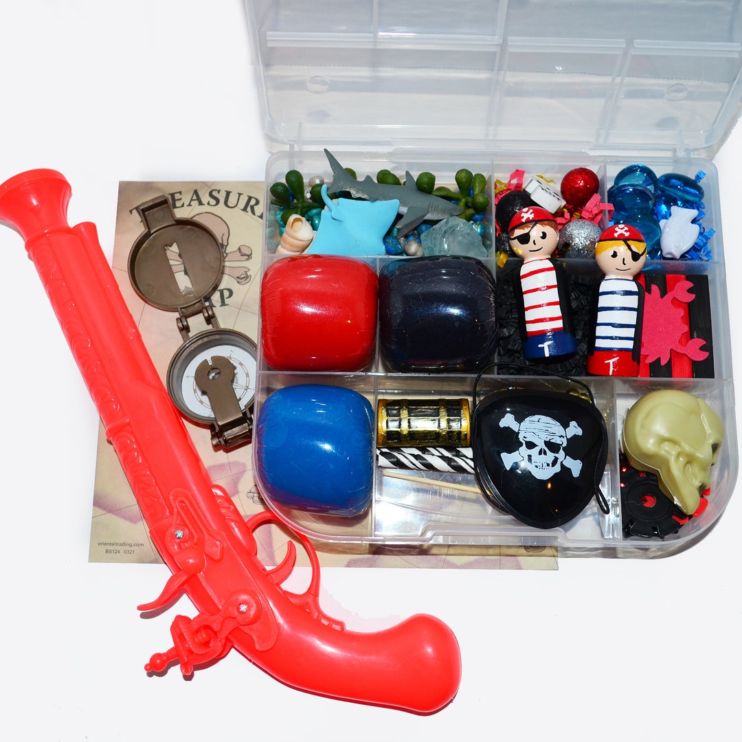 Pirate Play Dough Kit,pirate Playdough Kit,kids Gift,pirate Sensory Kit ...