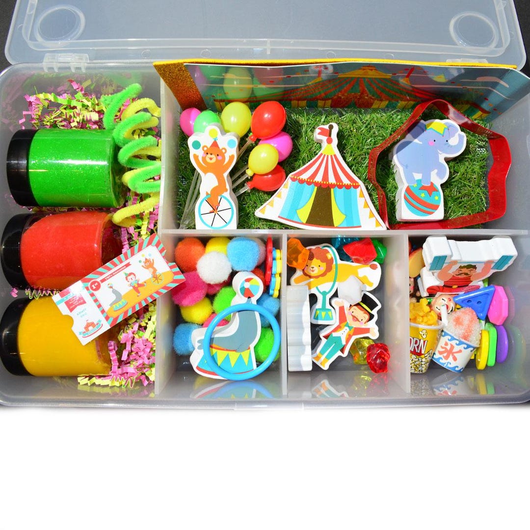 Fun at the Circus Homemade Playdough Kit, Sensory Bin, Montessori, Busy ...