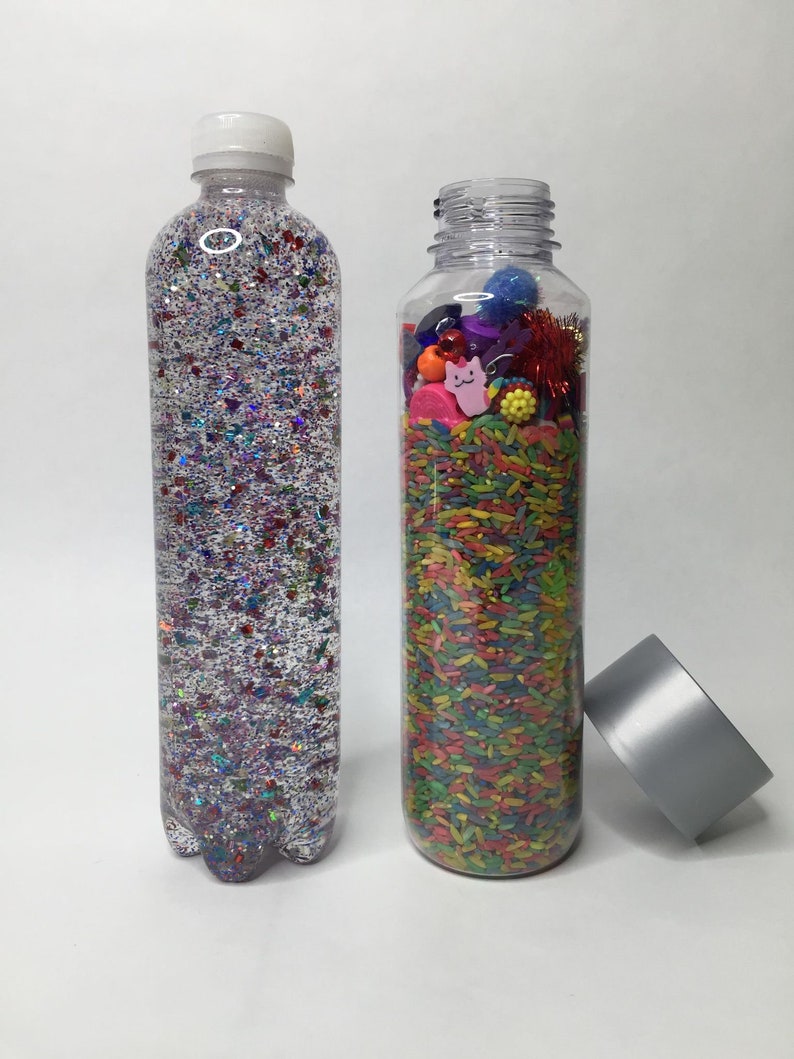 Sensory I-spy Bottle-16.9 Oz-rainbow Bonus Glitter Jar to - Etsy