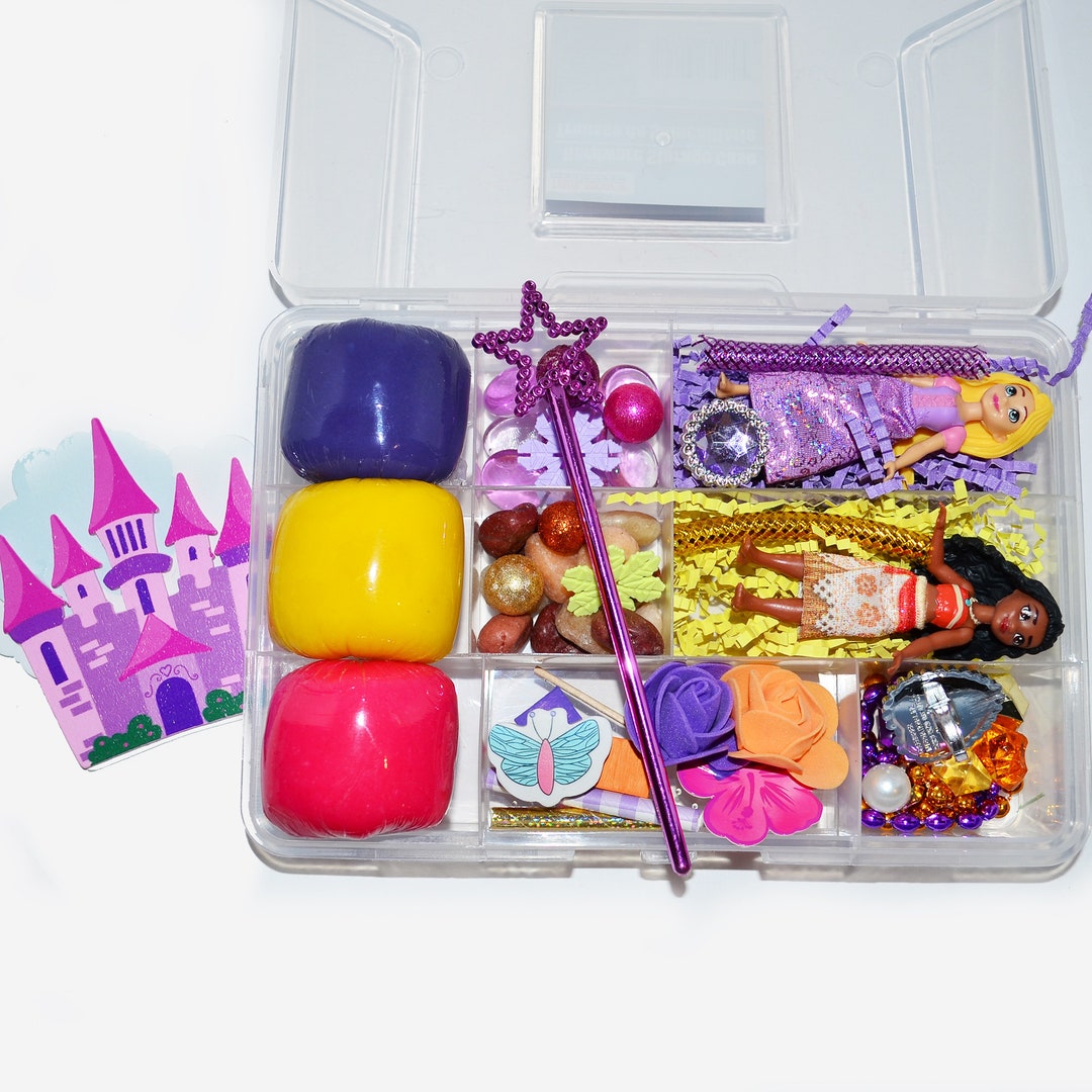 Themed Princess Playdough Kit, Sensory Bin, Montessori, Busy Box ...