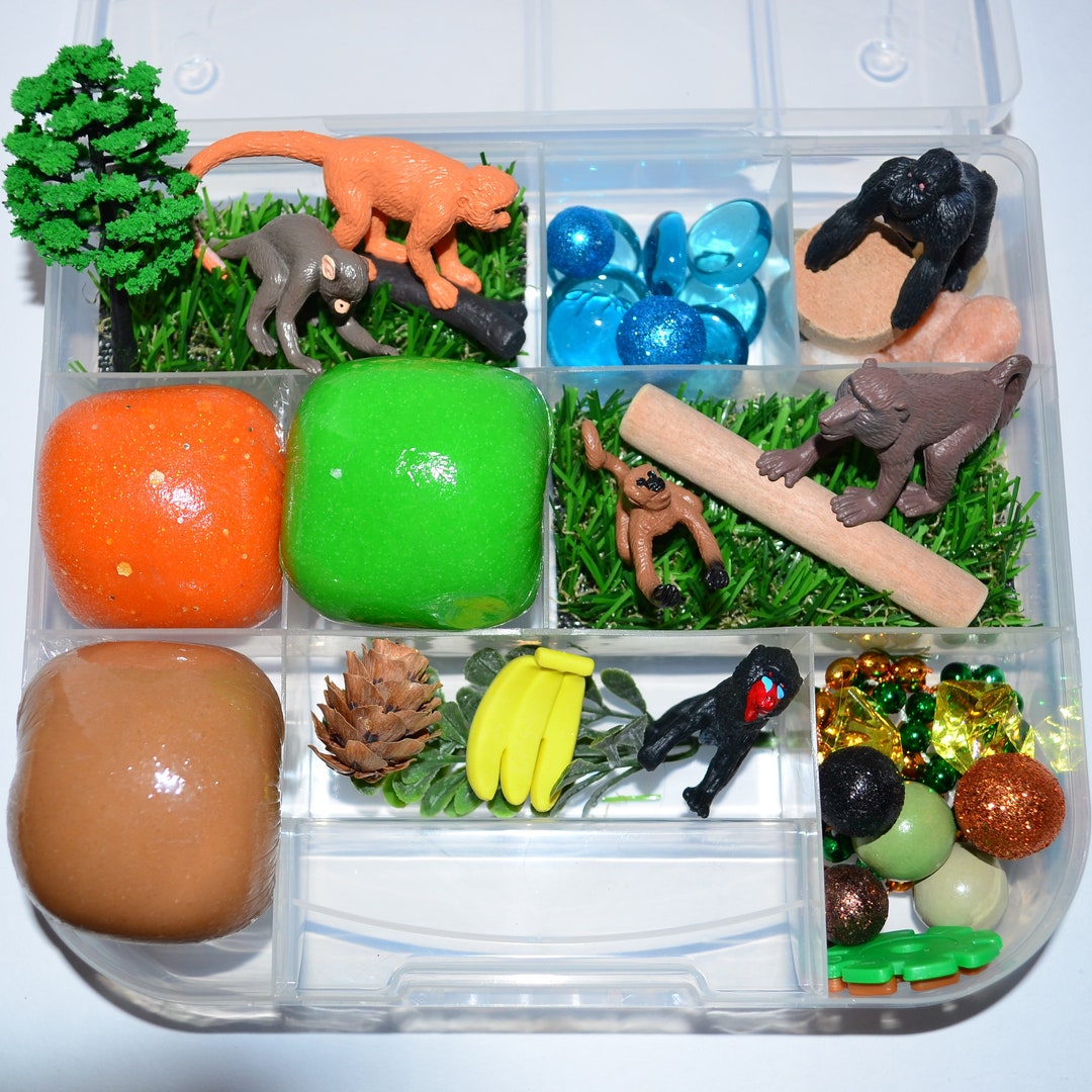 Monkey/wild Monkey Playdough Sensory Kit -playdough Kit, Themed ...