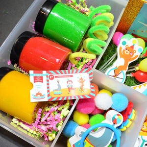 Fun at the Circus Homemade Playdough Kit, Sensory Bin, Montessori, Busy ...
