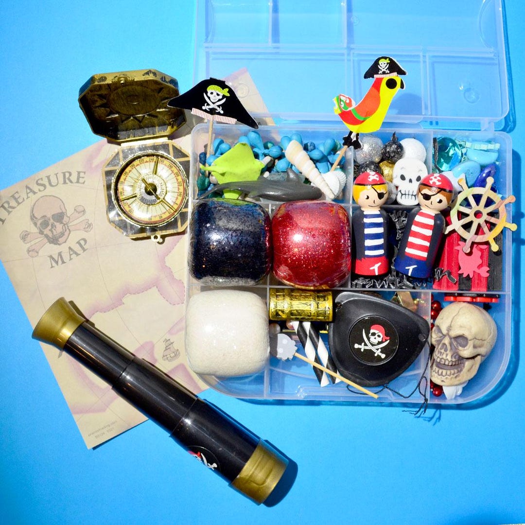 Pirate Play Dough Kit,pirate Playdough Kit,kids Gift,pirate Sensory Kit ...
