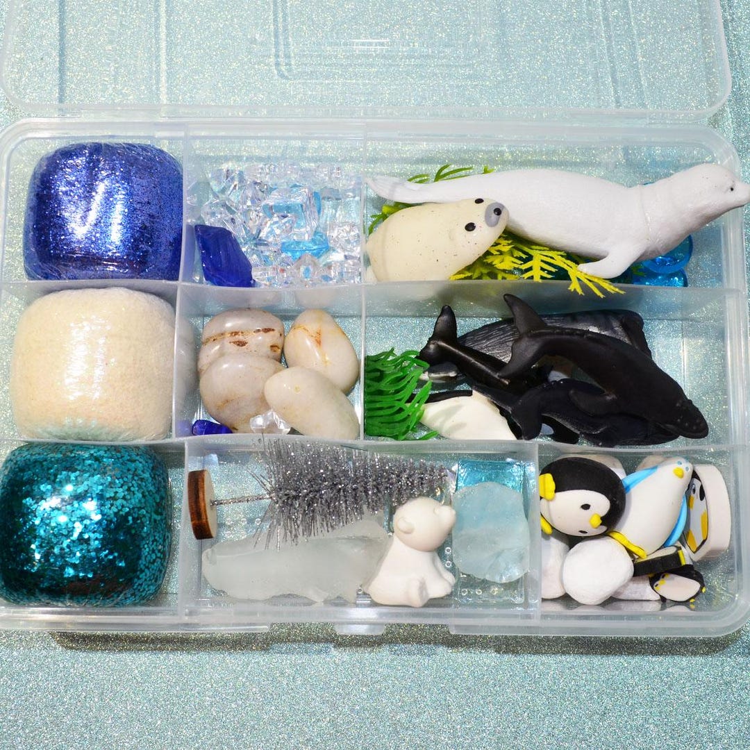 Arctic Polar Animals Playdough Sensory Kit -playdough Kit, Themed ...