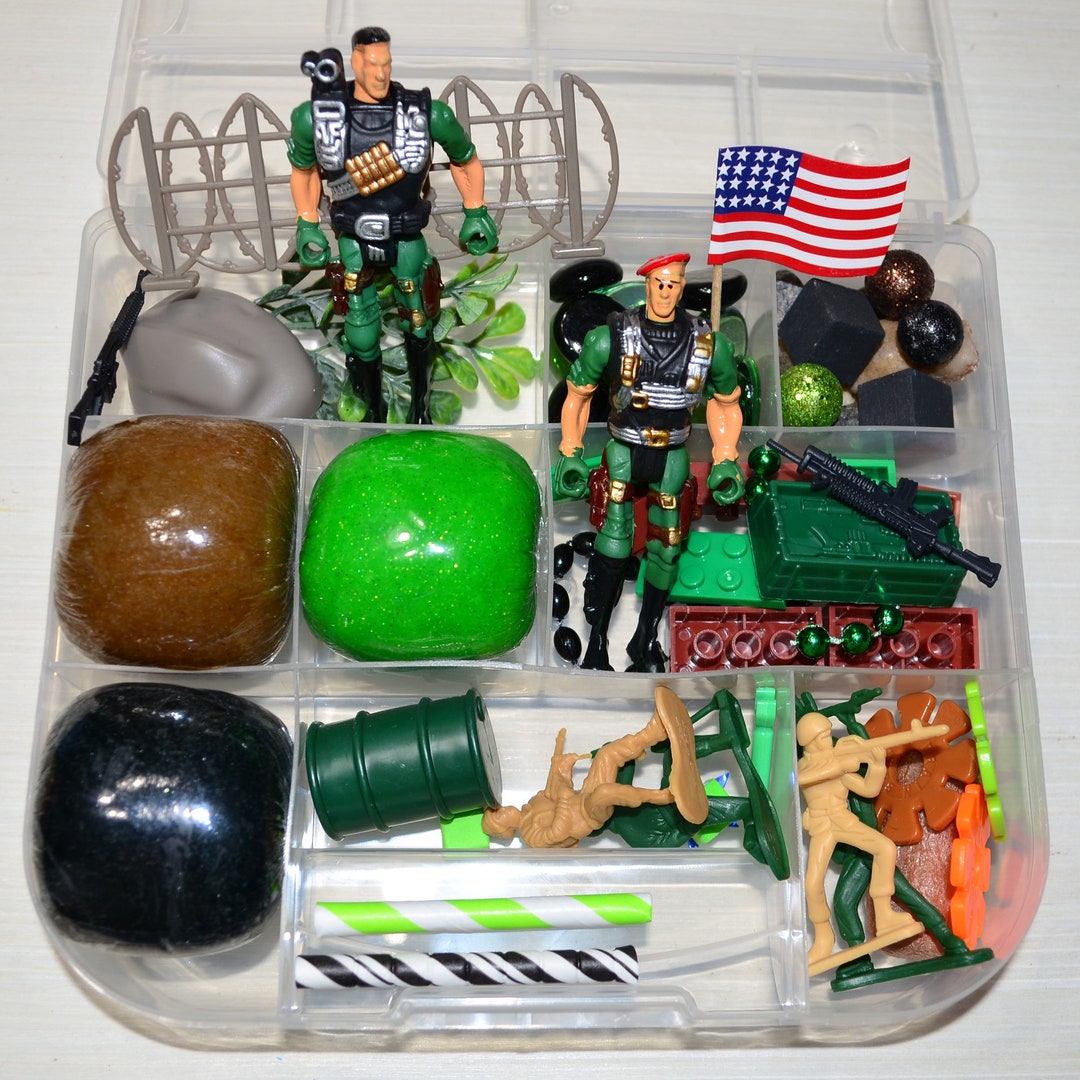 Army/soldier Sensory Kit Themed Play Dough Kit Playdough - Etsy