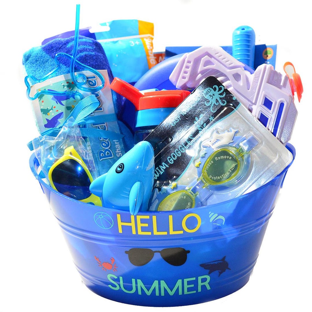 Boys Summer Fun Gift Basket; End of School Year Gift; Kids Toy Filled ...