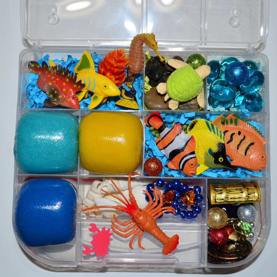 Tropical Fish Sensory Playdough Kit, Sensory Bin, Montessori, Busy Box ...