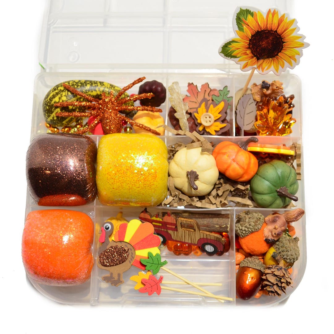 Fall Harvest Playdough Sensory Kit - Playdough Kit, Themed Playdough ...