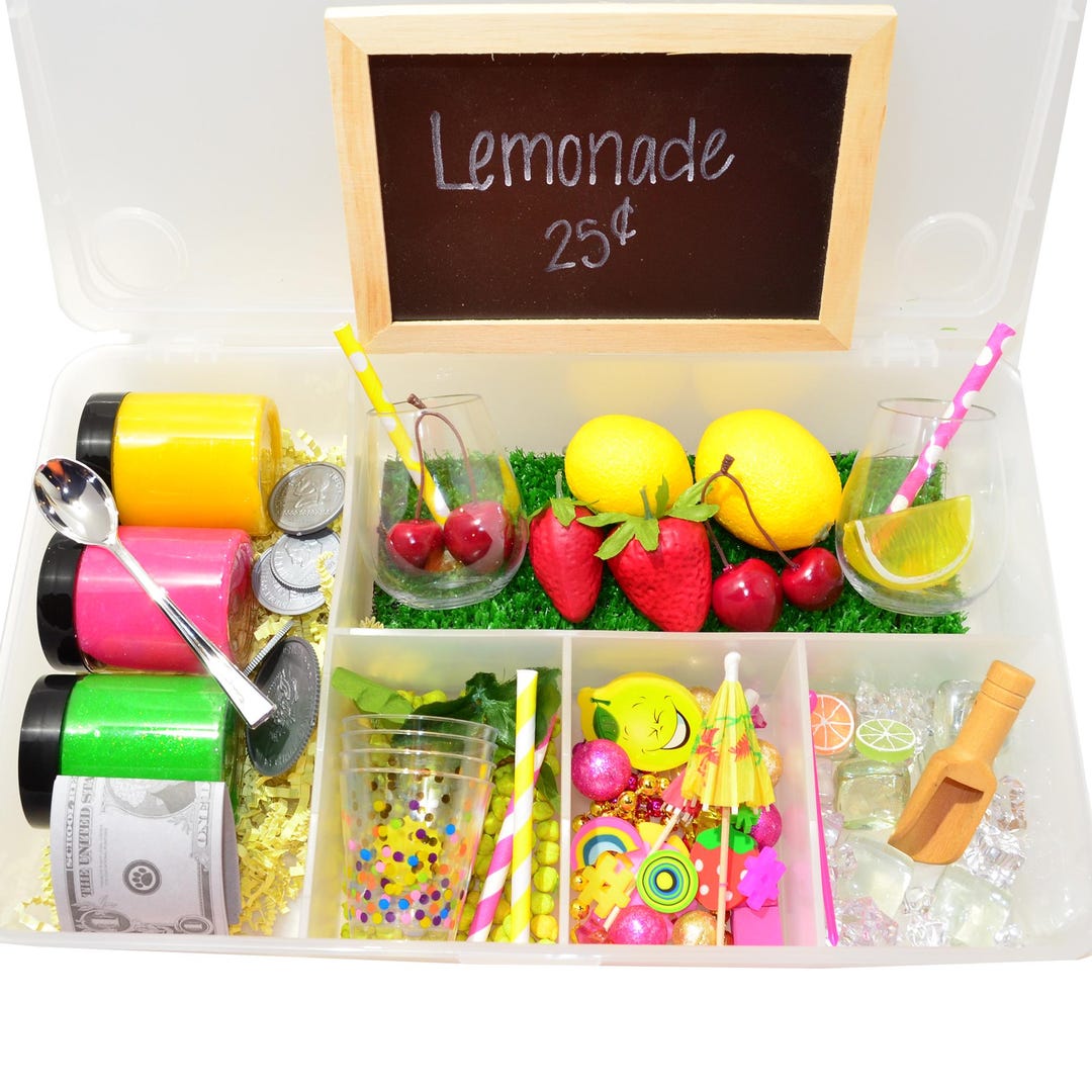 Lemonade Stand Sensory Playdough Kit, Sensory Bin, Montessori, Busy Box ...