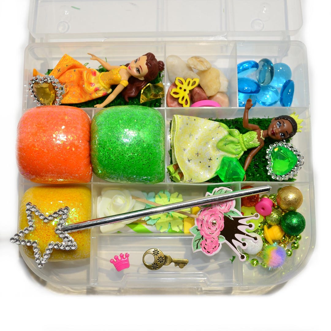 Homemade Playdough Kit + Princess, Sensory Bin, Montessori, Busy Box ...