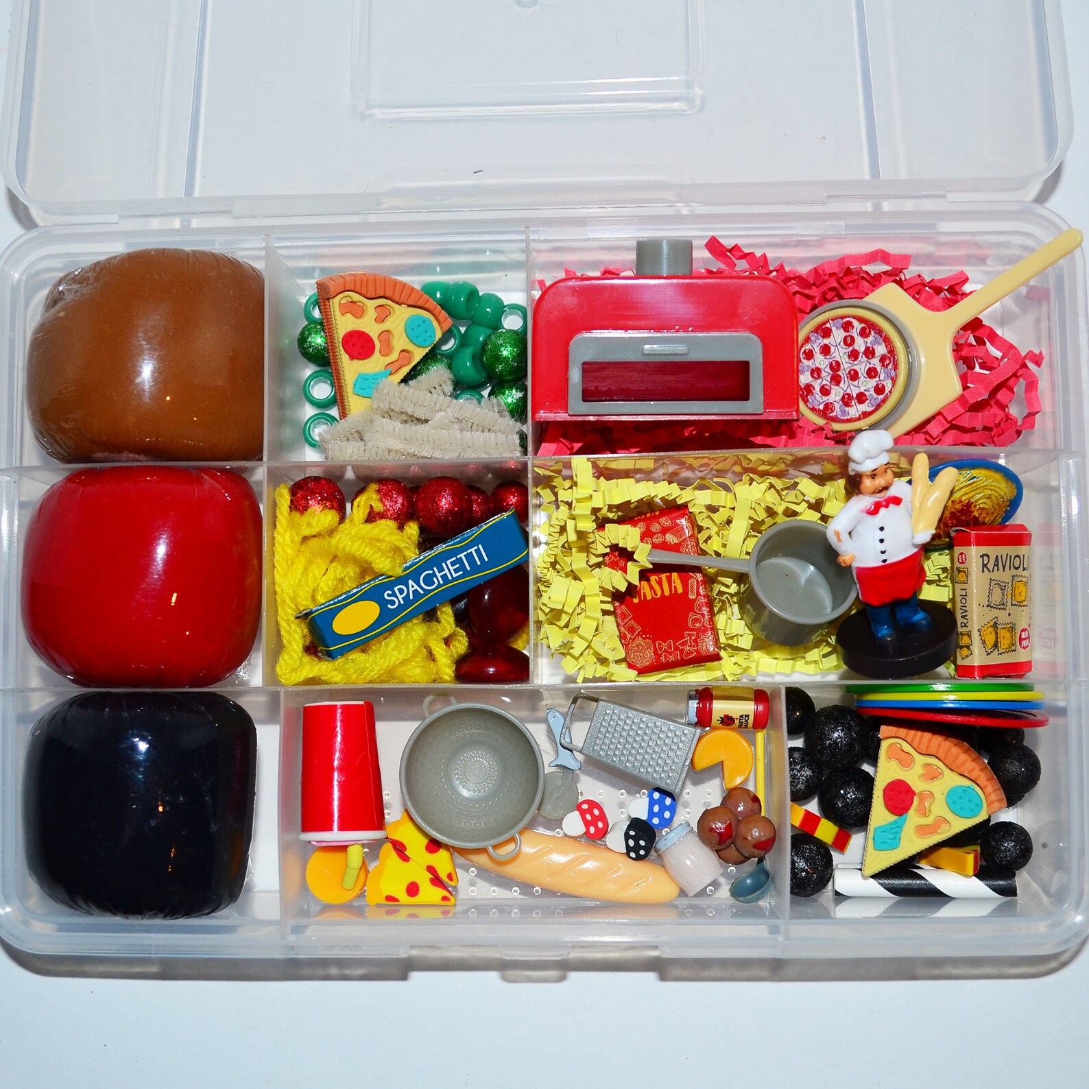 Pizza/pasta Shop Sensory Playdough Kit Play Dough Kit, Playdough Kit ...