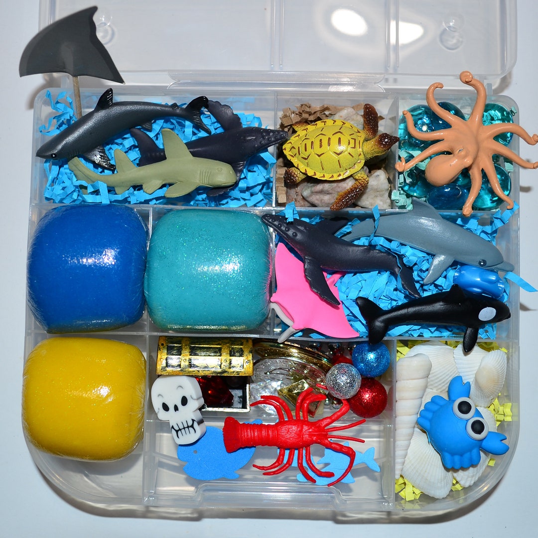 Ocean/under the Sea Playdough Kit, Sensory Bin, Montessori, Busy Box ...