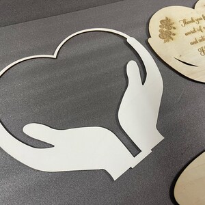 Archivos PDF SVG DXF cortados con láser Corazón decorativo con soporte ...