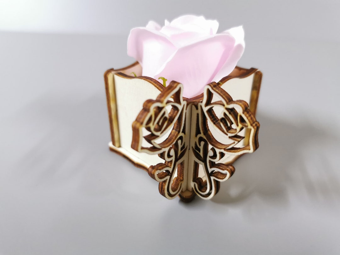 Laser Cut DXF/SVG Files Rose Box Decoration 4mm Plywood - Etsy