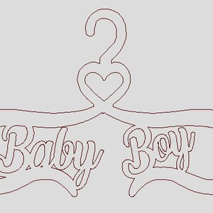 Laser Cut DXF Files Cnc Router Clothes Hanger Baby Boy Baby Girl ...