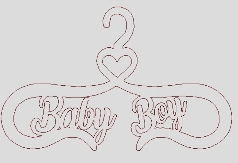 Laser Cut DXF Files Cnc Router Clothes Hanger Baby Boy Baby Girl ...
