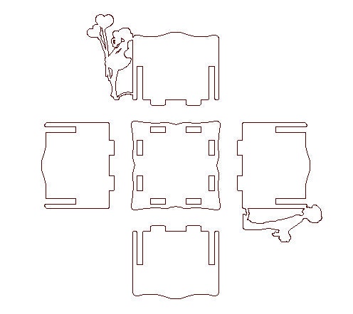 Laser Cut DXF/SVG Files Rose Box Decoration Couple 4mm Plywood - Etsy
