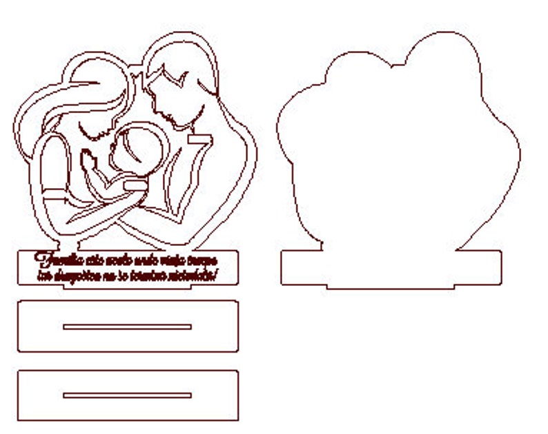 Laser Cut DXF/SVG Files Family Plaque Gift Decoration, Family Portrait ...