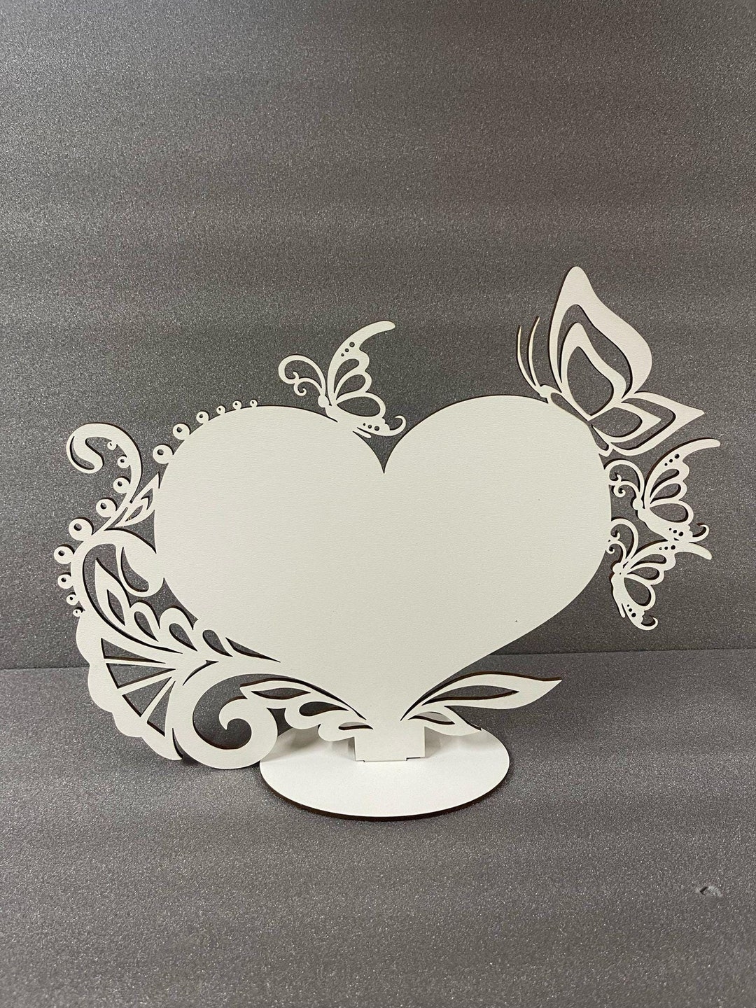 Laser Cut DXF SVG PDF Files Decorative Heart With Support Heart Design ...