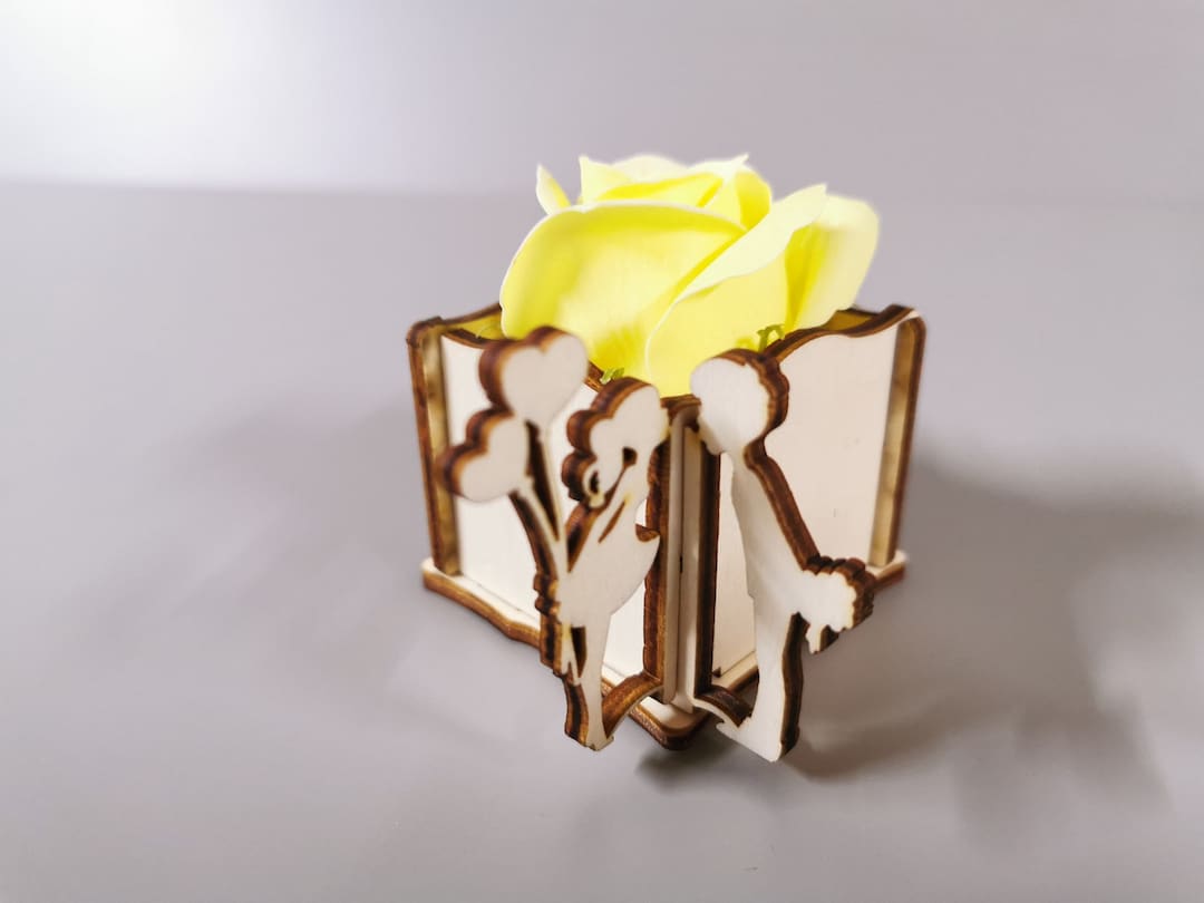 Laser Cut DXF/SVG Files Rose Box Decoration Couple 4mm Plywood - Etsy