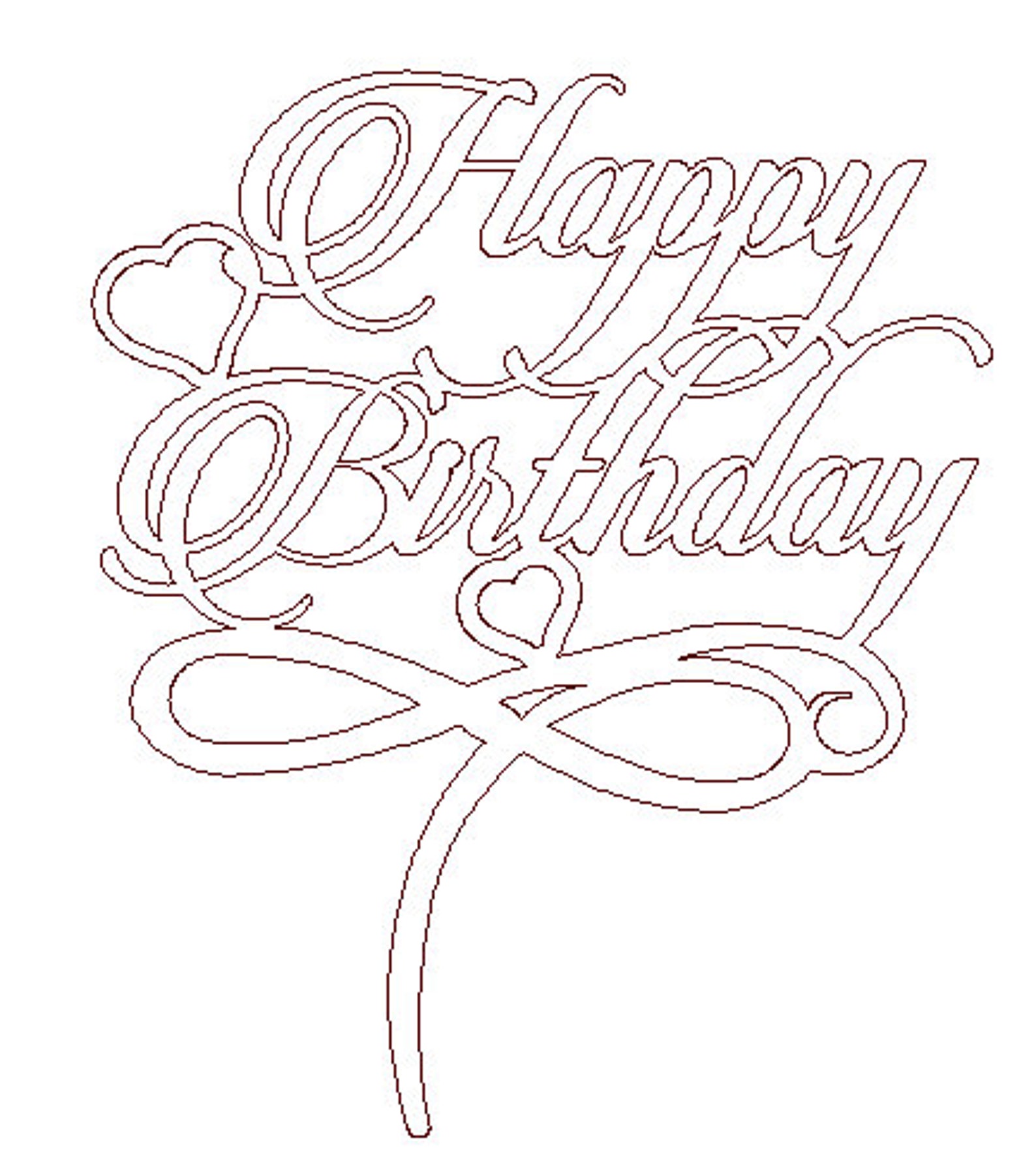 Laser Cut DXF Files Cnc Router Cake Topper Happy Birthday 4mm - Etsy