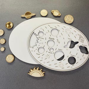 Educational Puzzle Laser Cut DXF SVG PDF Solar System Puzzle Laser ...