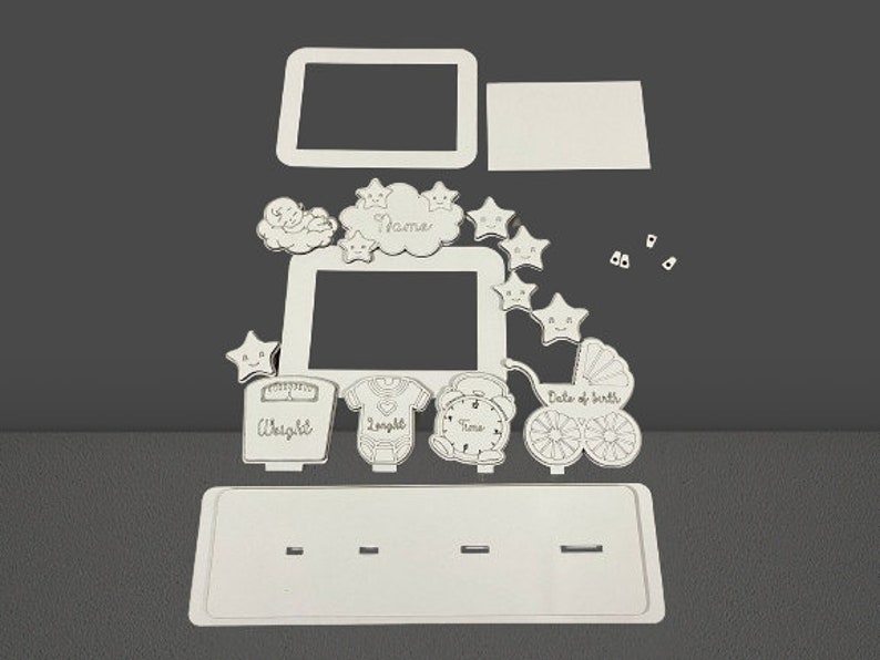 Laser Cut DXF SVG PDF Photo Frame. Baby Metrica. Laser Cut Files. Baby ...