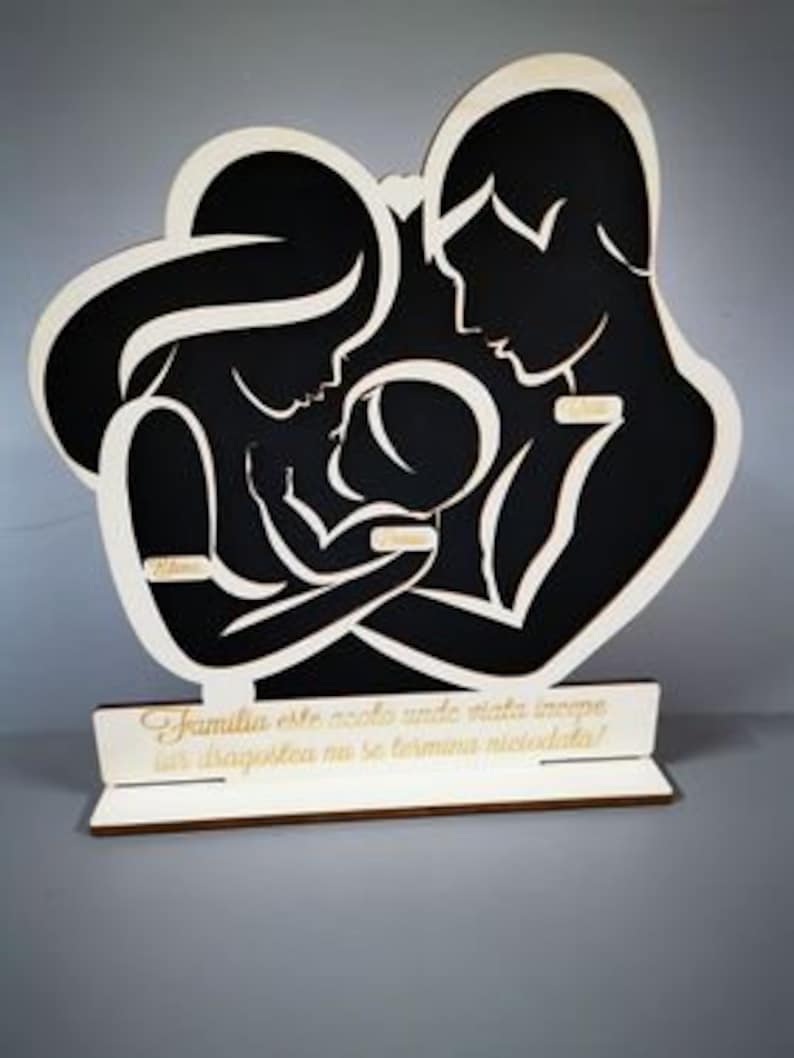 Laser Cut DXF/SVG Files Family Plaque Gift Decoration, Family Portrait ...