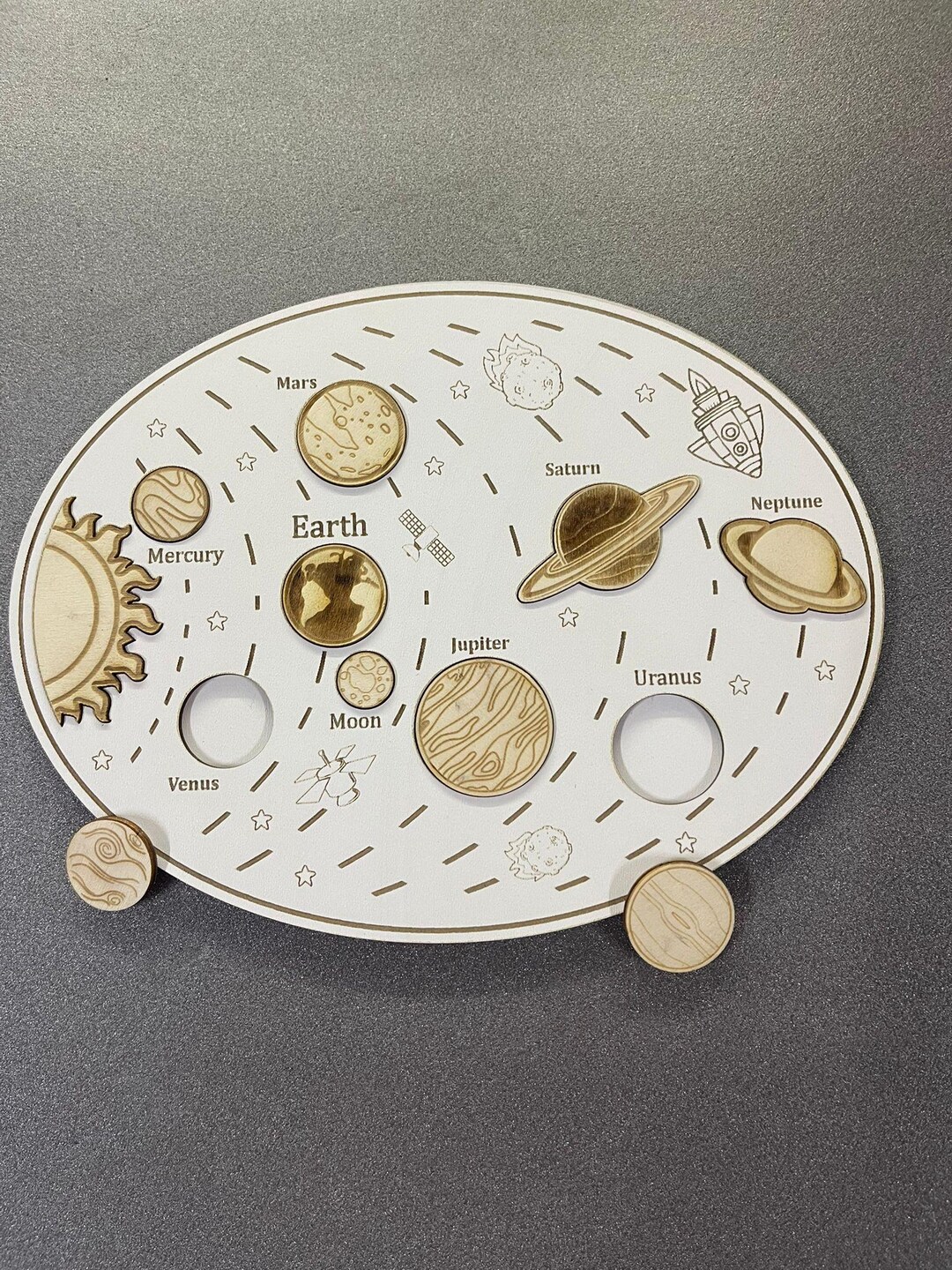 Educational Puzzle Laser Cut DXF SVG PDF Solar System Puzzle Laser ...