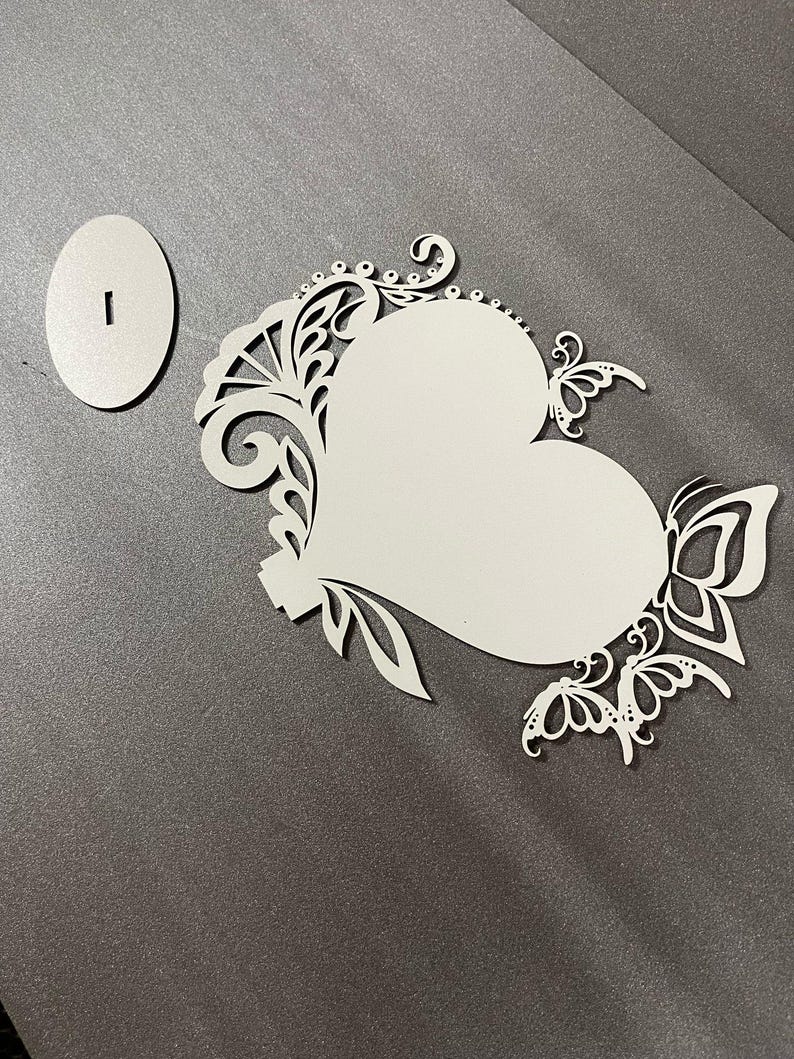 Laser Cut DXF SVG PDF Files Decorative Heart With Support Heart Design ...