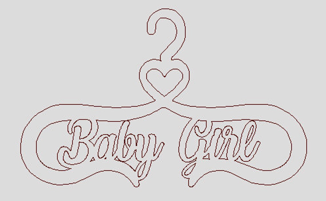 Laser Cut DXF Files Cnc Router Clothes Hanger Baby Boy Baby Girl ...