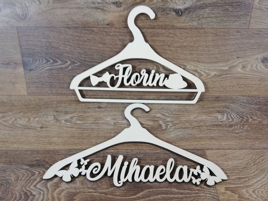 Laser Cut DXF Files Cnc Router for Bride and Groom Clothes Hanger ...