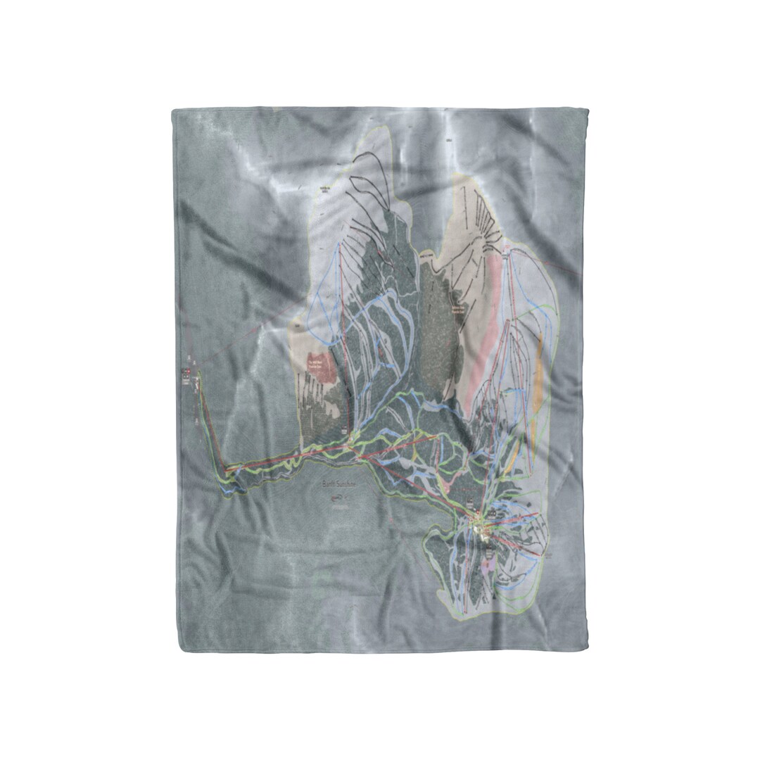 Banff Sunshine Alberta Ski Trail Map Blanket Cozy Soft - Etsy