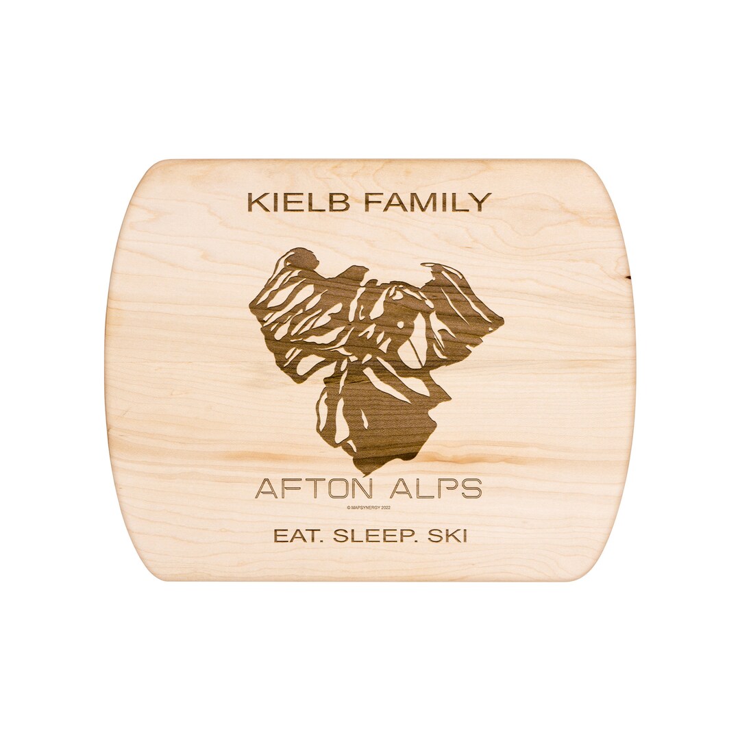 PERSONALIZED Afton Alps, Minnesota Ski Trail Map Cutting Board - Etsy