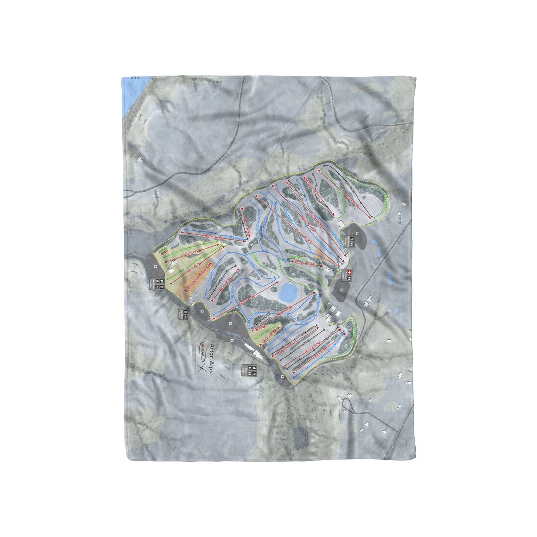 Afton Alps, Minnesota Ski Resort Map Blanket - Etsy