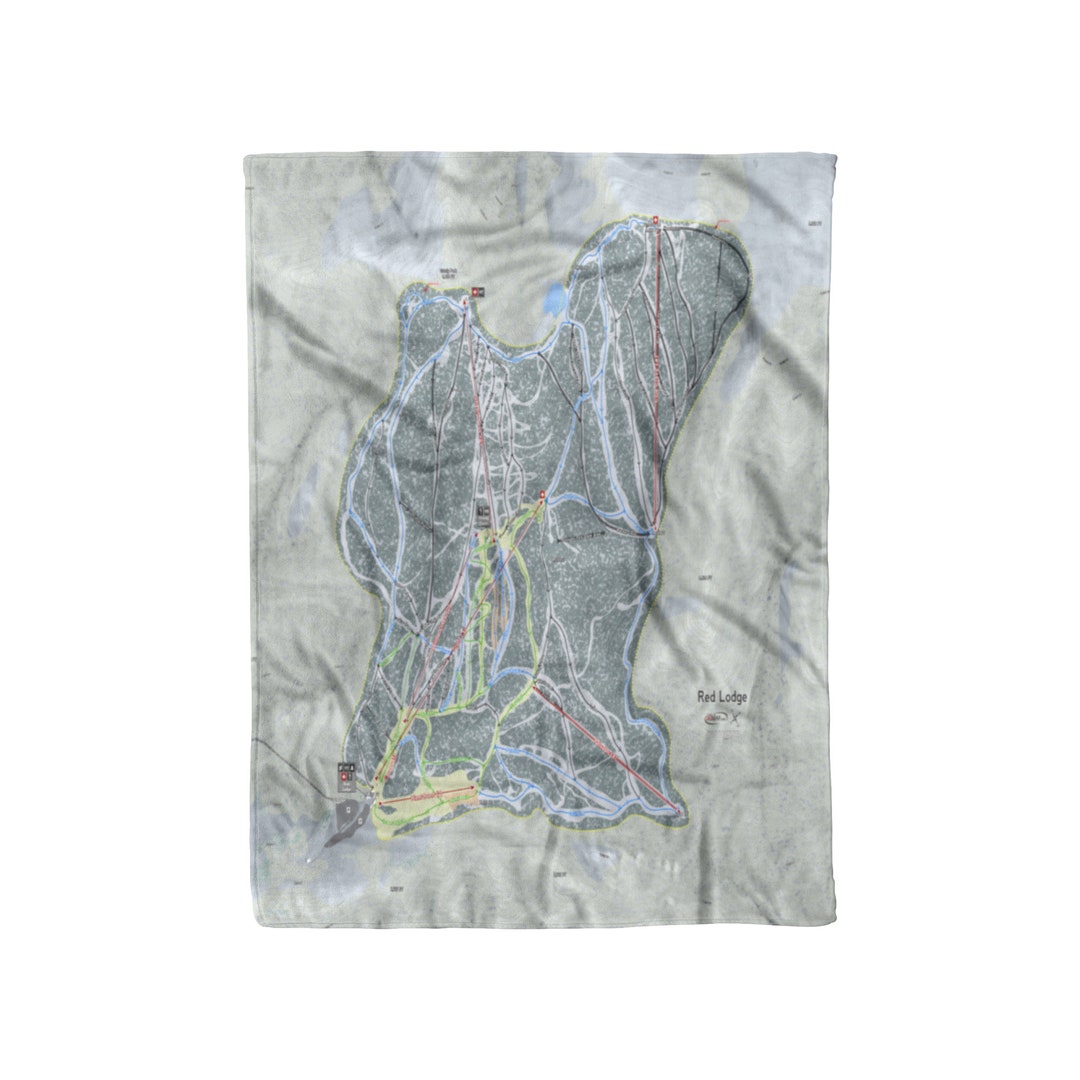 Red Lodge Montana Ski Trail Map Blanket Cozy Soft Throw - Etsy
