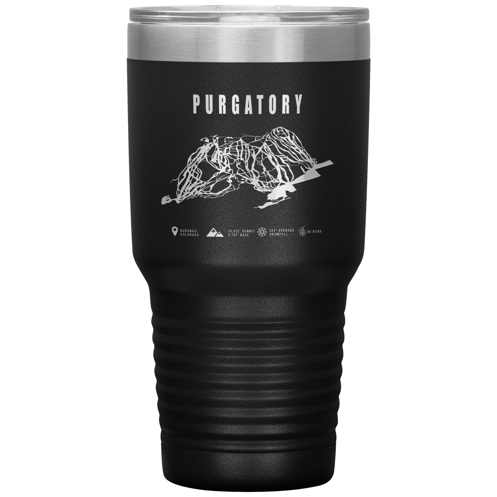 Purgatory Colorado Ski Resort Map 30oz Tumbler - Etsy