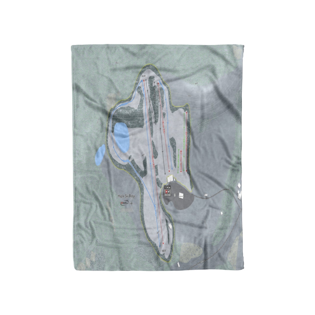 Maple Ski Ridge New York Ski Trail Map Blanket Cozy Soft - Etsy