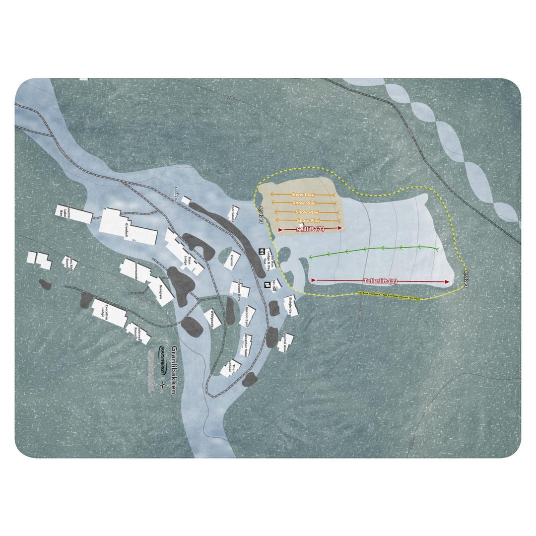 Granlibakken, California Ski Resort Map Blanket - Etsy