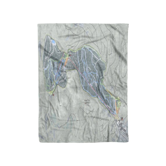 Angel Fire New Mexico Ski Trail Map Blanket - Etsy