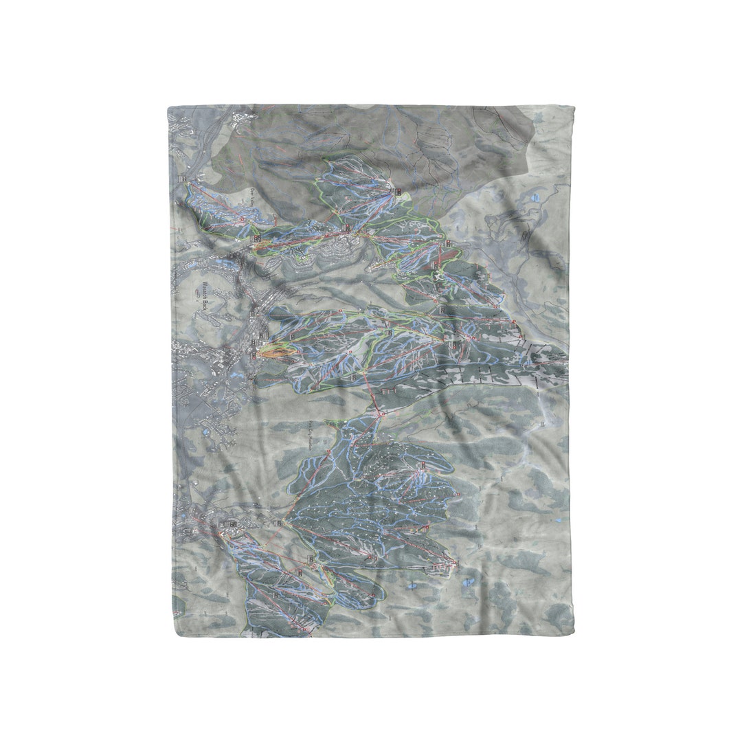 Wasatch Back Utah Ski Resort Map Blanket - Etsy