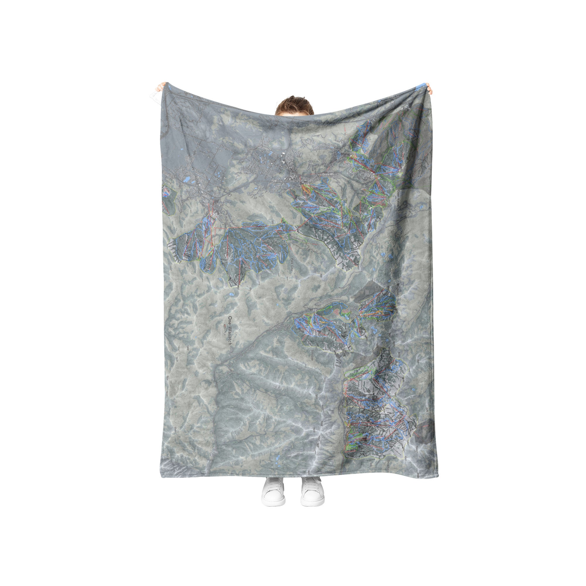 One Wasatch, Utah Ski Resort Map Blanket - Etsy