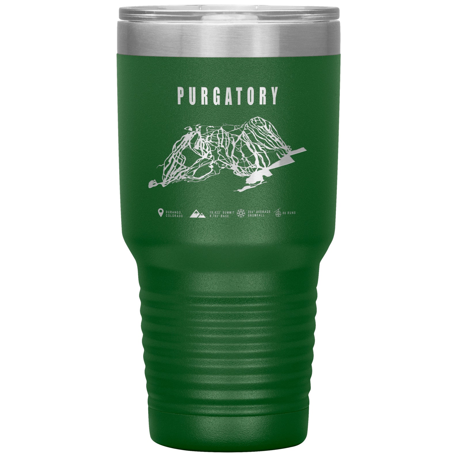 Purgatory Colorado Ski Resort Map 30oz Tumbler - Etsy