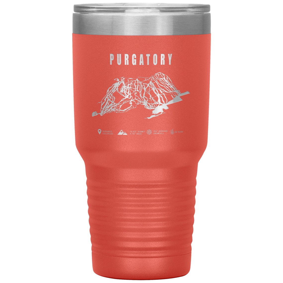 Purgatory Colorado Ski Resort Map 30oz Tumbler - Etsy