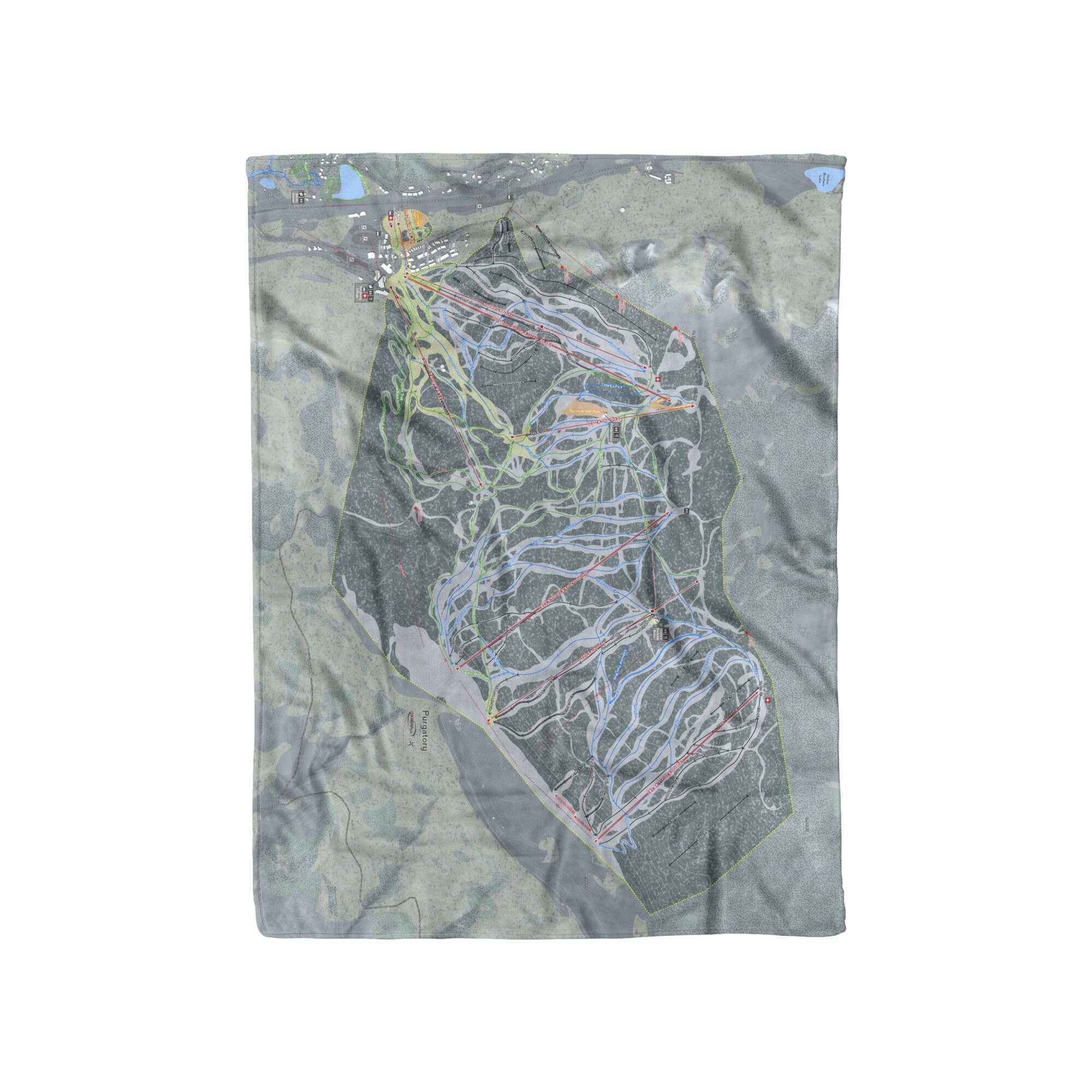 Purgatory, Colorado Ski Resort Map Blanket - Etsy