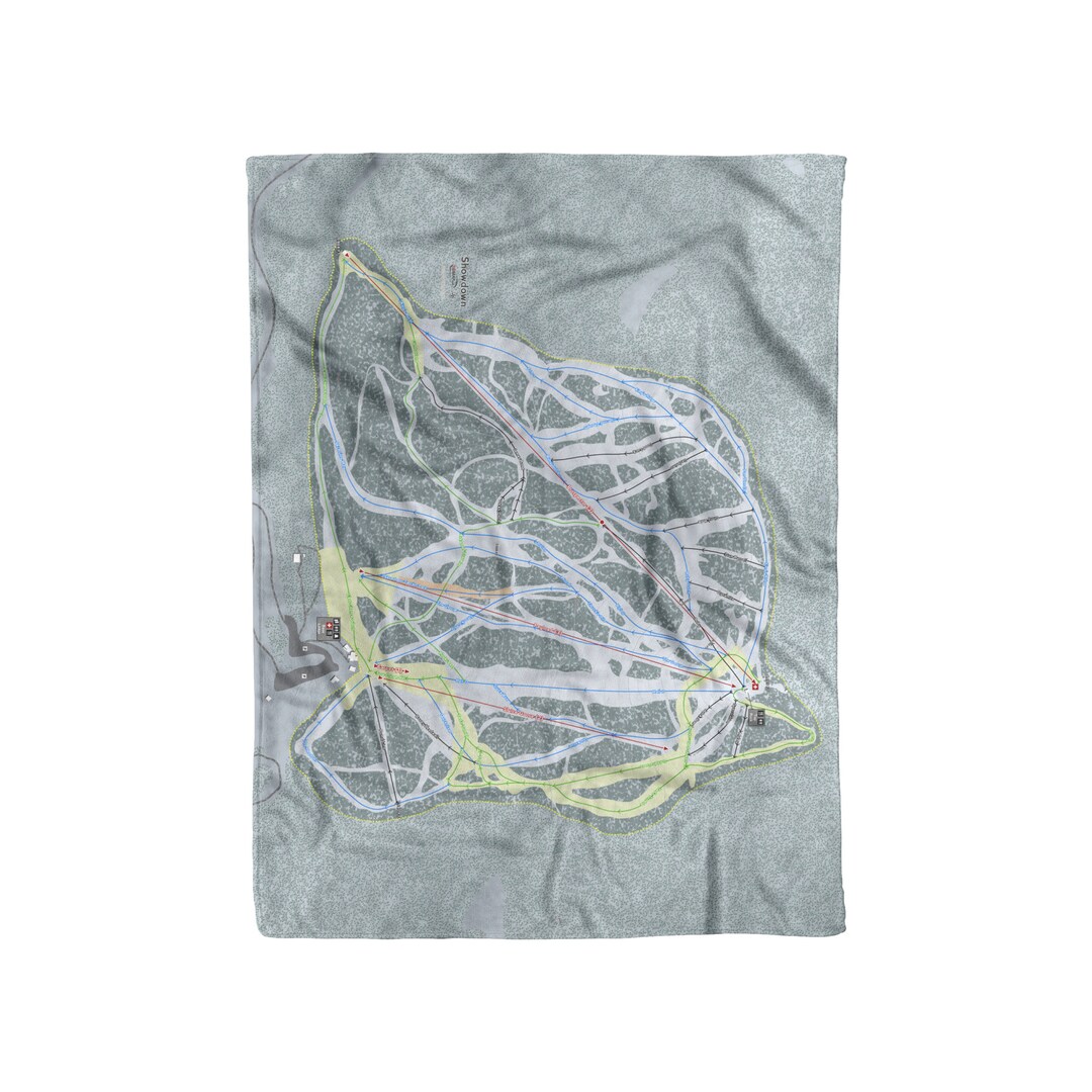 Showdown Montana Ski Resort Map Blanket - Etsy
