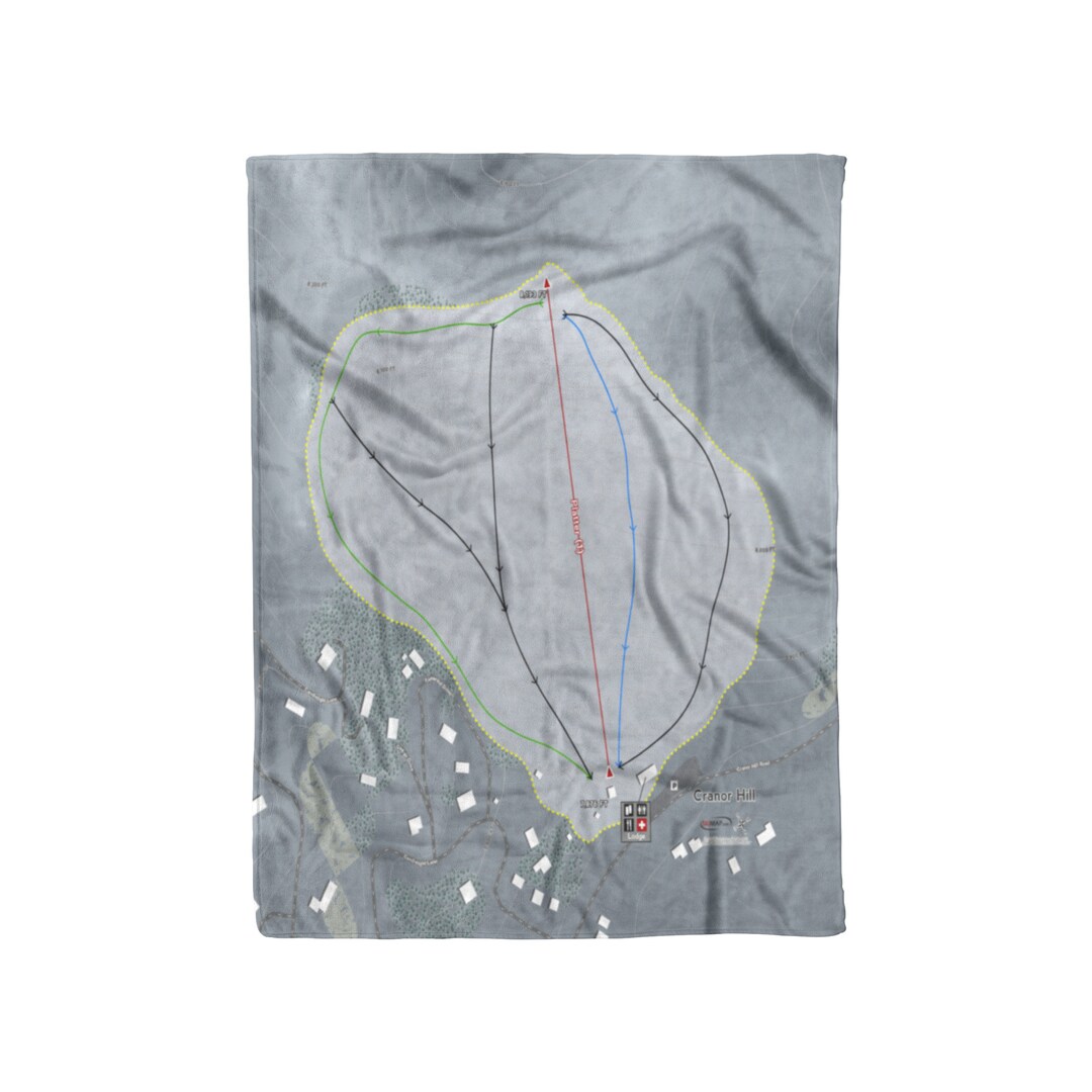 Cranor Hill Colorado Ski Trail Map Blanket Cozy Soft - Etsy